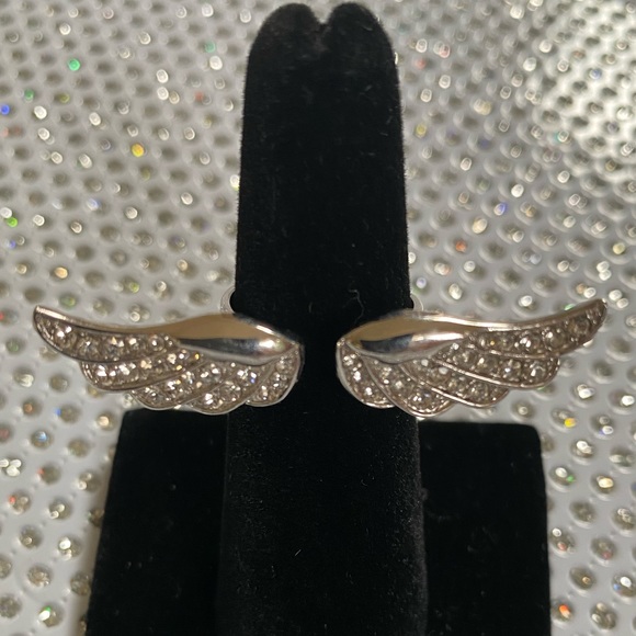 Jewelry | Rhinestones Open Angel Wings Ring Nwt | Poshmark